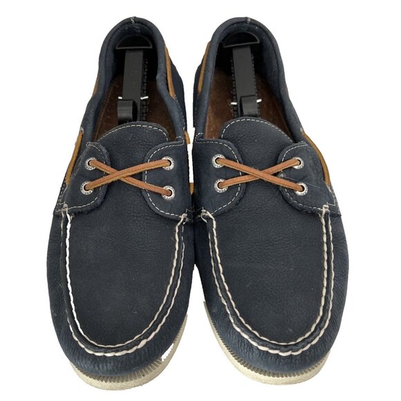Sperry | Shoes | Sperry Top Sider Shoes Mens Size 15 Navy Blue Leather ...